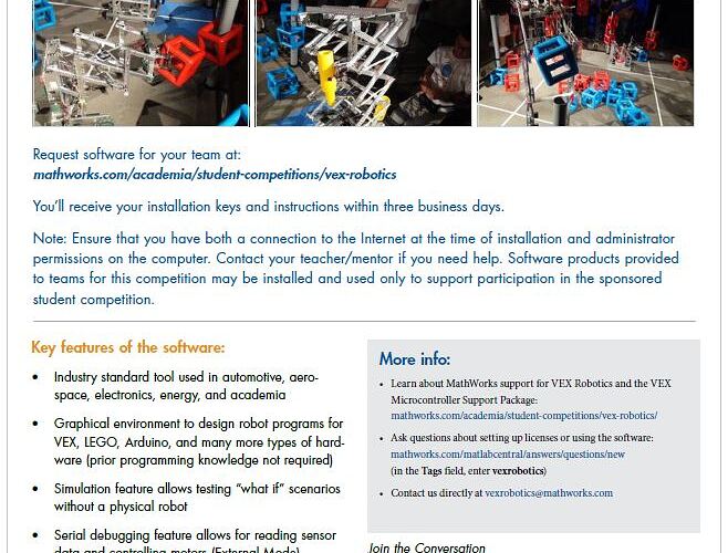 Mathworks Free Matlab And Simulink Software To Program Vex Edr Robots General Forum Vex Forum 