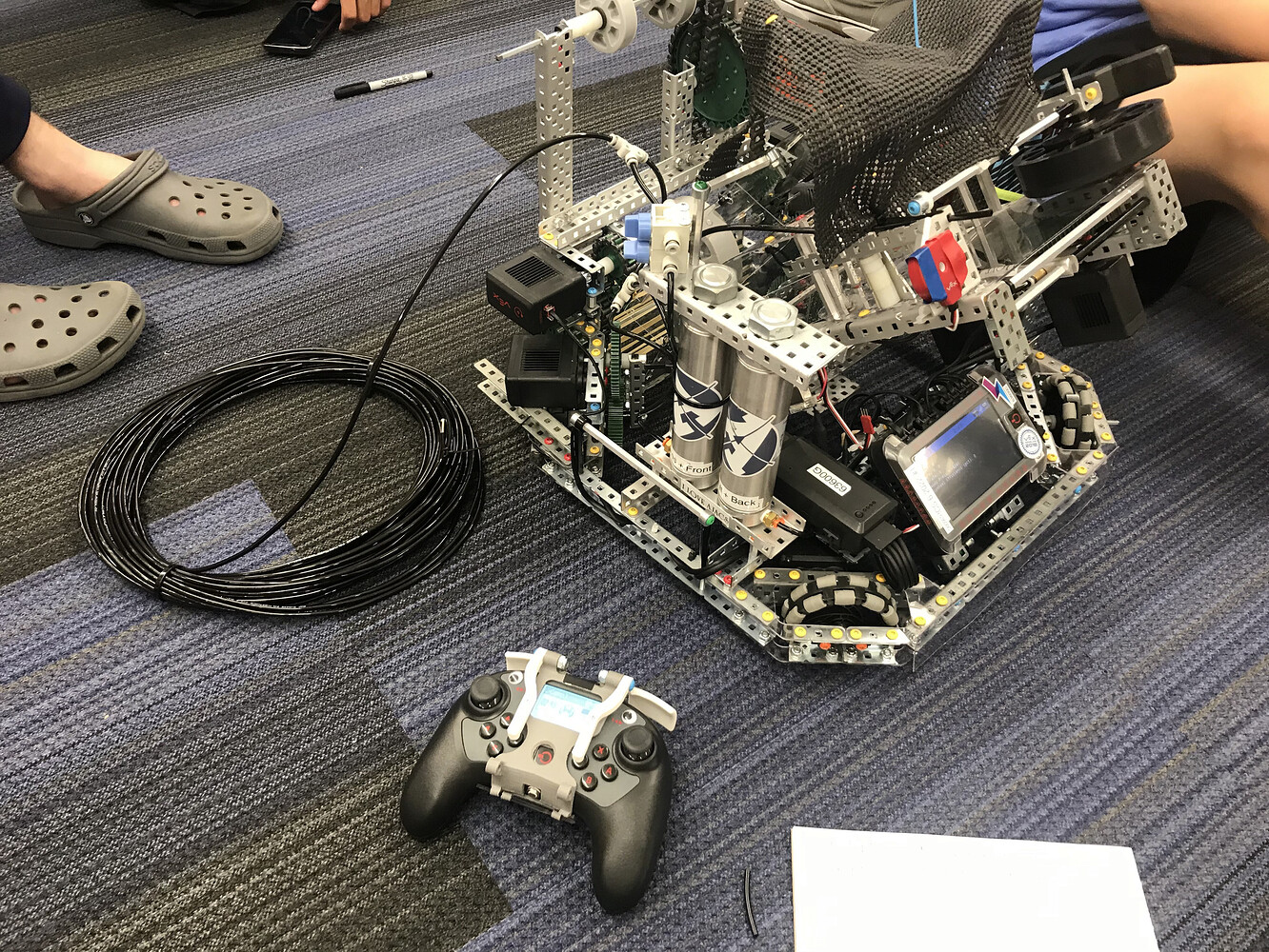 Using large amounts of pneumatic tubing as additional reservoir space ...