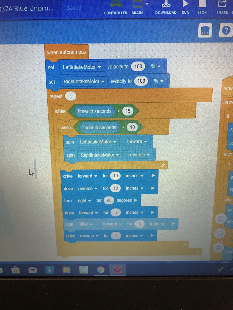 Running two motors at the same time in auto - VEXcode V5 Tech Support ...