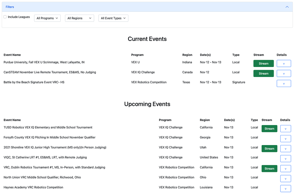 Vexstreams.com – the easy way to find and watch tournament livestreams ...