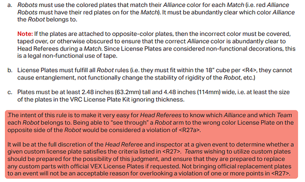 Custom License Plates - VRC - VEX Forum