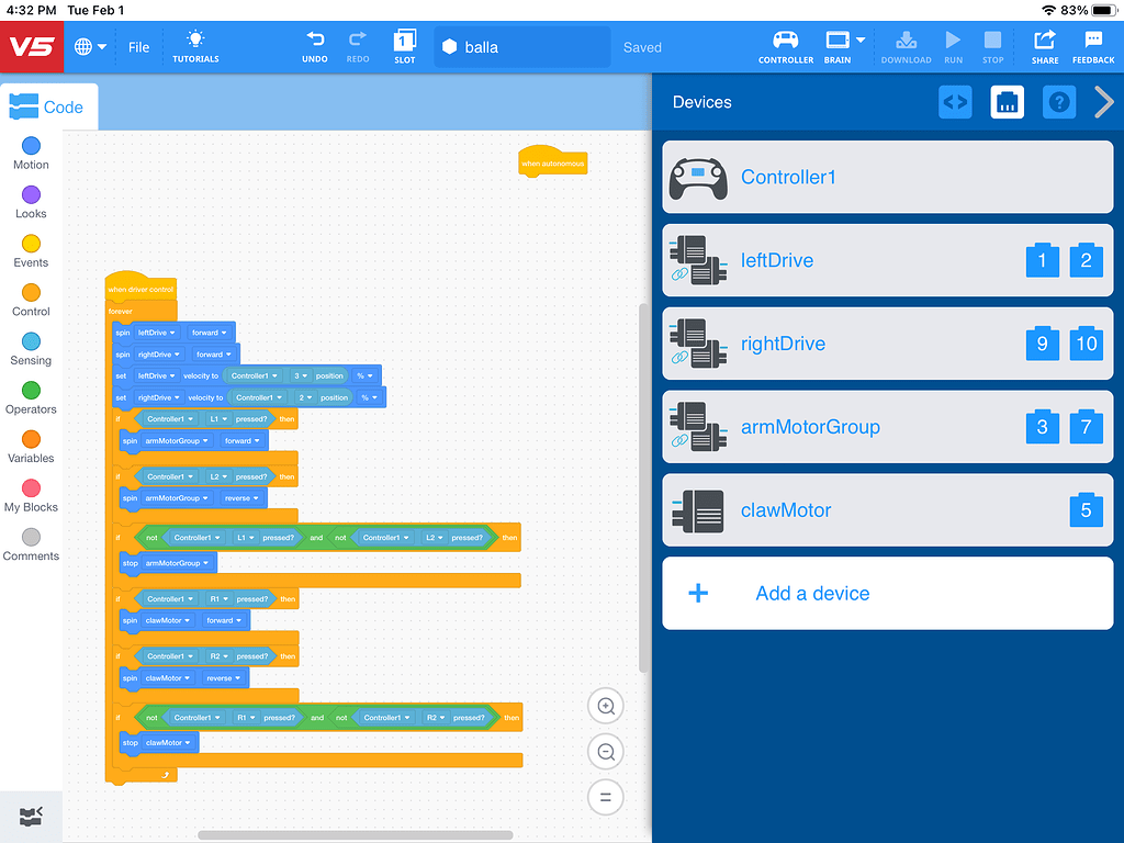 4motor drivetrain programming problems - Programming Support - VEX Forum