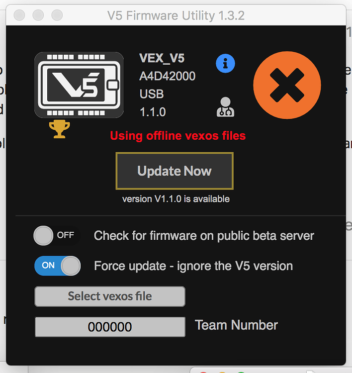 Is there a way to force the VEX OS to load the most current V5 and VIQ ...