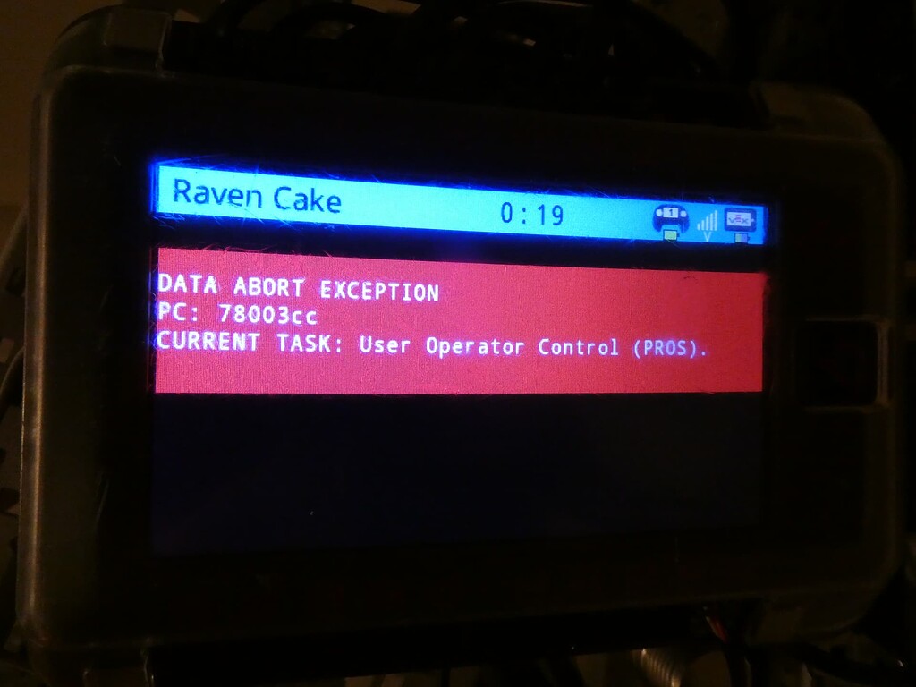 Data Abort Exception - Programming Support - VEX Forum