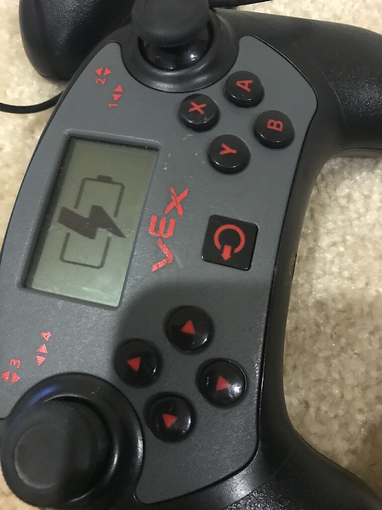 Why Does My Controller Have The Battery Symbol Vex V5 Technical