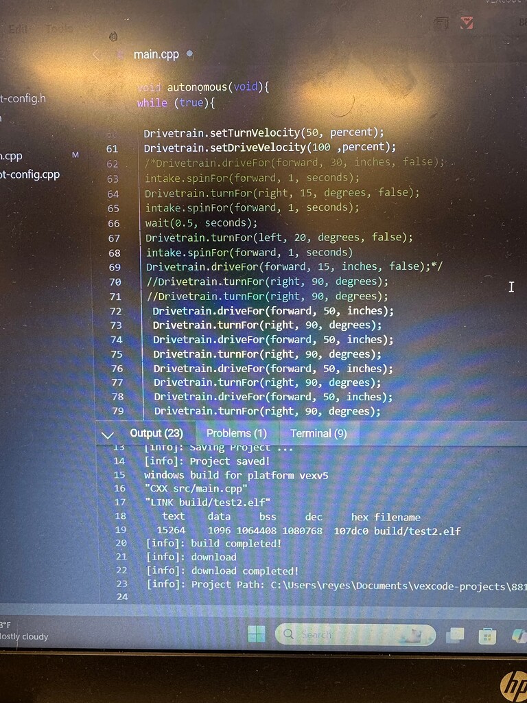 Trying to code 6m drive with inertial sensor vex pro - Programming Support - VEX Forum