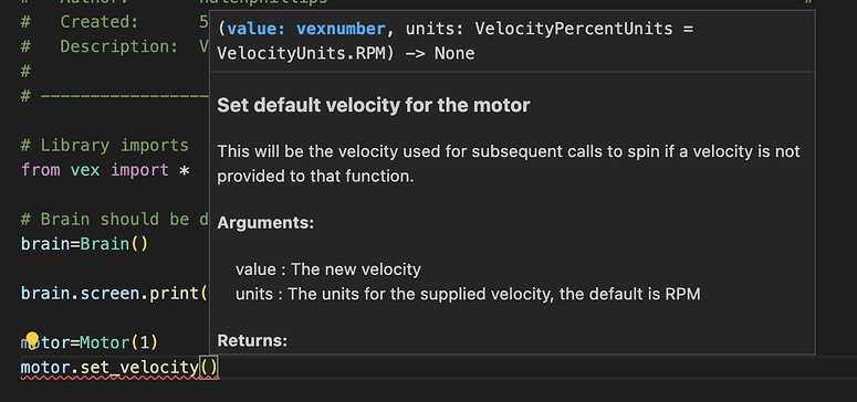 Vex VSCode Object's - Programming Support - VEX Forum