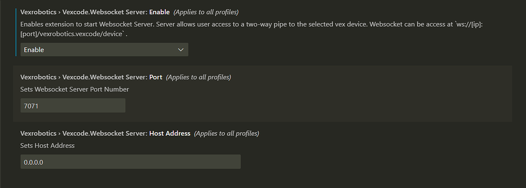 VScode Websocket Server - Programming Support - VEX Forum