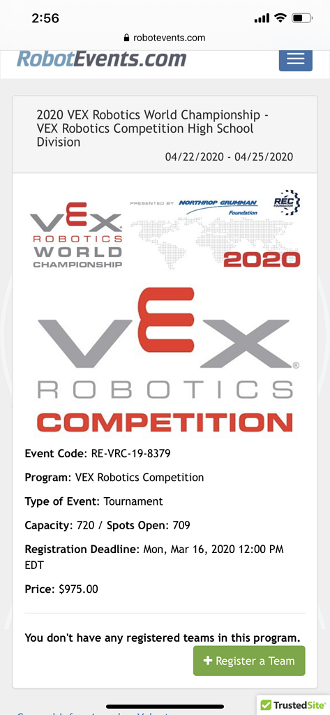 Vex World Championship having 720 spots - VEX V5 General Discussion ...