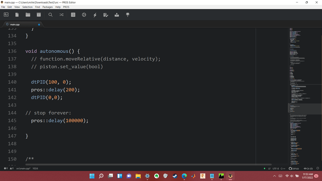 PID loop in PROS - PROS Support - VEX Forum