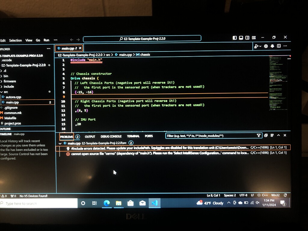 Pros problem with #include “main.h” - Programming Support - VEX Forum