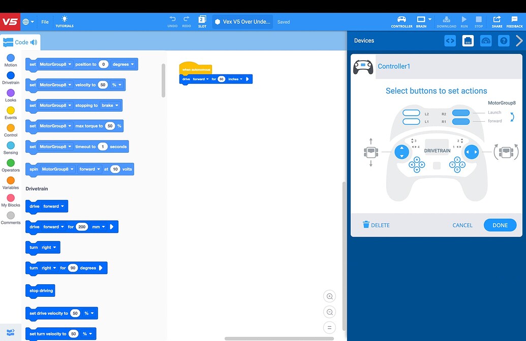 Drivetrain and Joysticks - VEXcode V5 Tech Support - VEX Forum