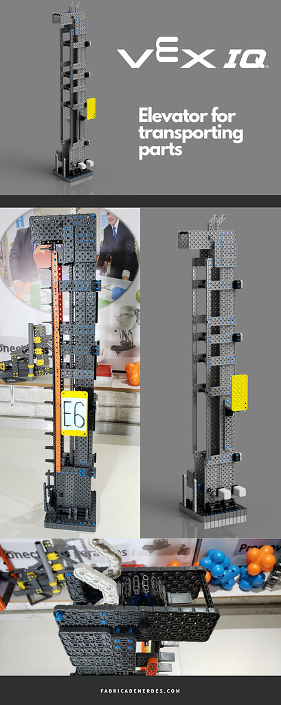 Elevator for transporting parts - Elevador VEX IQ Robotics - VEX IQ ...