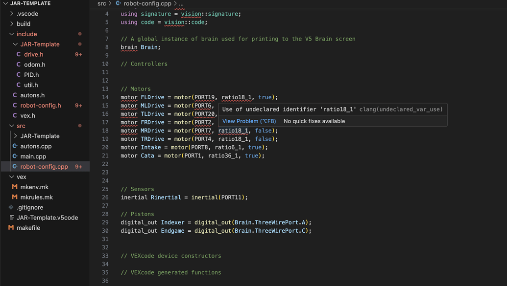 JAR Template setup issues - Programming Support - VEX Forum