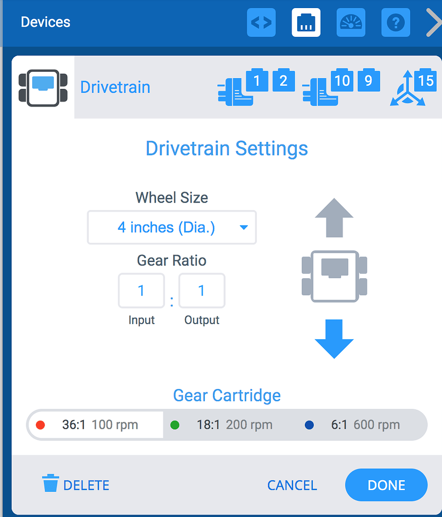 Create An 8 Motor Drivetrain Using Vexcode Blocks Vex V5 Technical