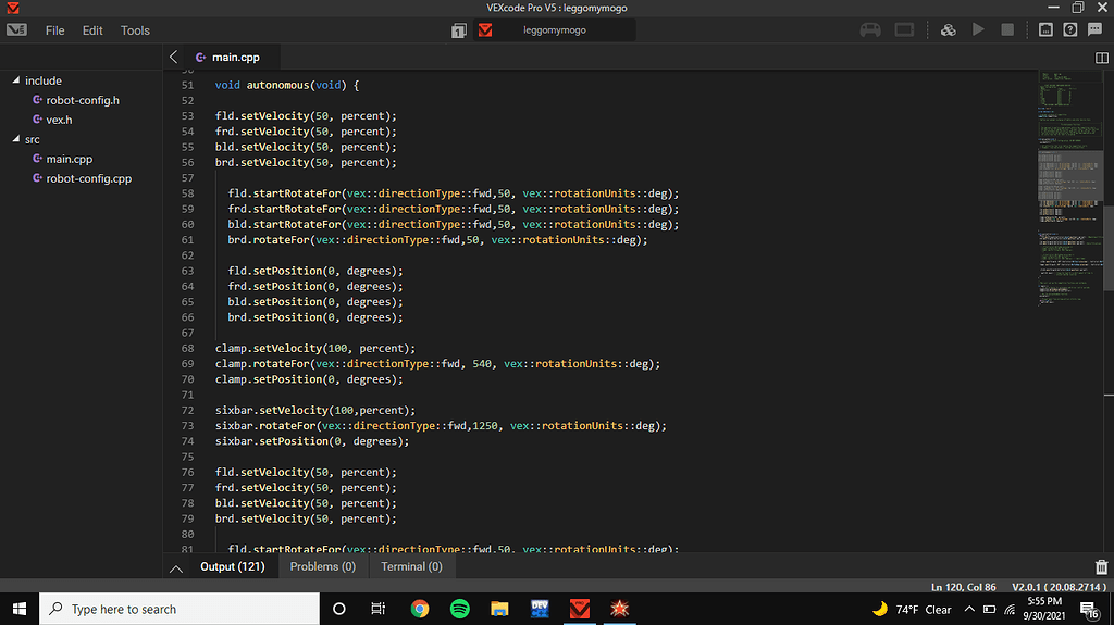 Help! Auton wont work (more details) - VEXcode Pro V5 Text Tech Support - VEX Forum
