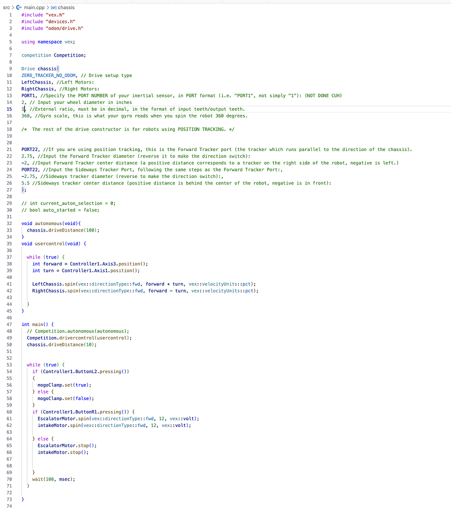 Vex v5 autonomous functions not working - Programming Support - VEX Forum