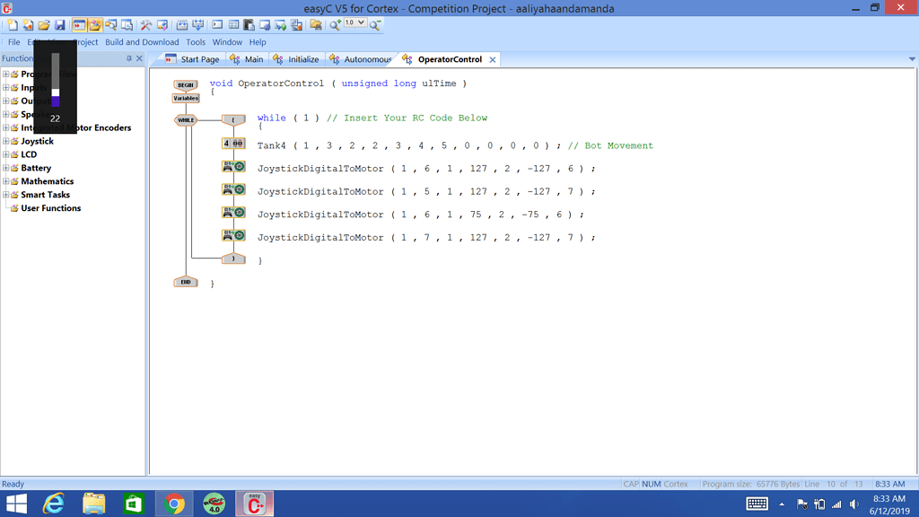 Programming v5 please help - VRC - VEX Forum