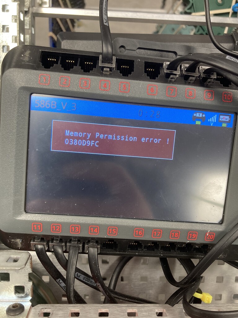 Memory Permission Error! 0380D9FC - Programming Support - VEX Forum