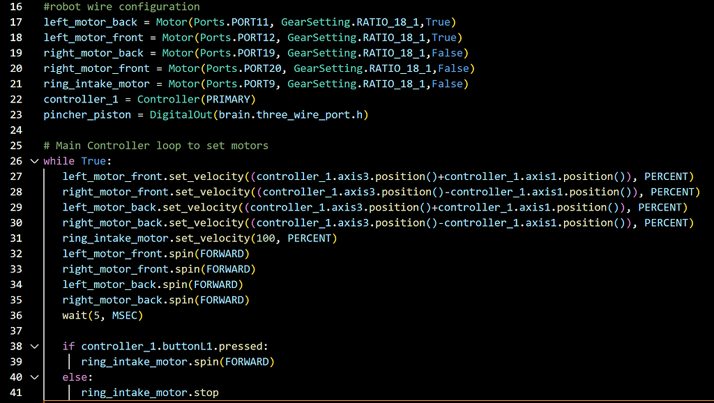 VS Code not following If Statements - Programming Support - VEX Forum