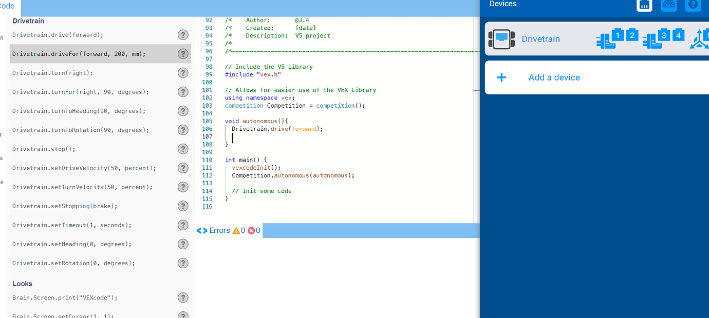 How to code autonomous for high stakes? - Programming Support - VEX Forum