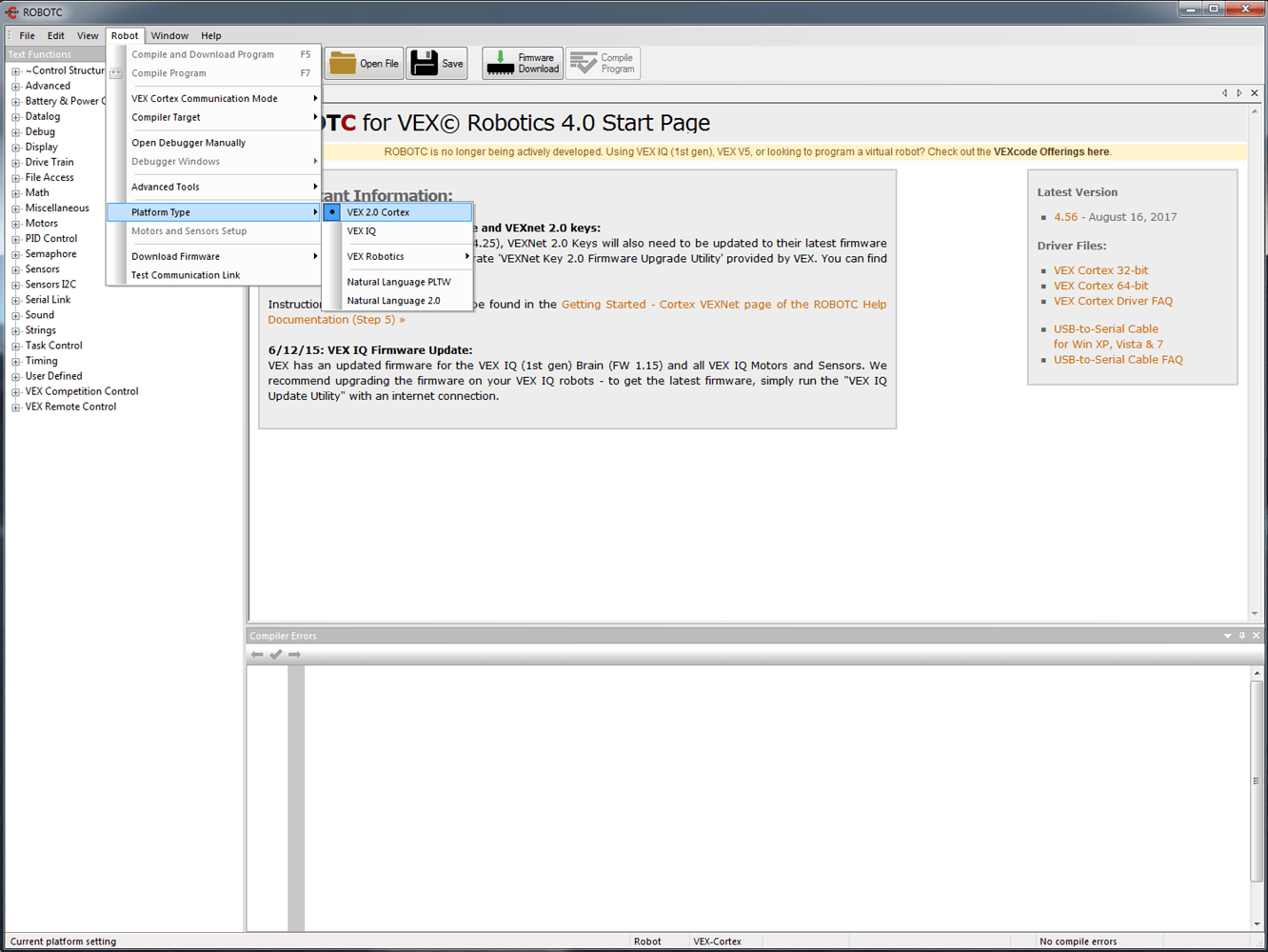 Legacy EDR for Beginners - Programming Support - VEX Forum