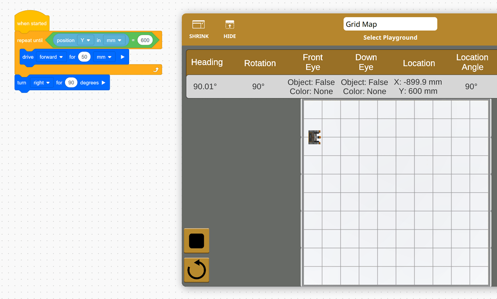 Unable to move to exact coordinate in VEXcode VR - VEXcode VR Support - VEX Forum