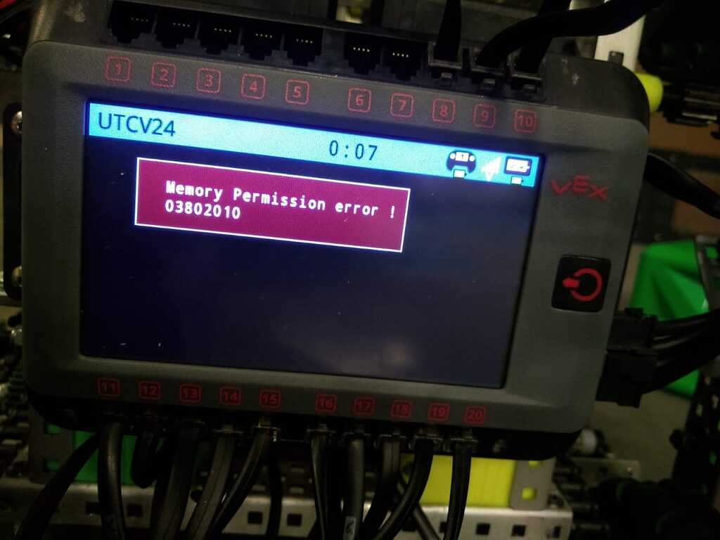 Memory error V5 Brain - VEX Coding Studio Tech Support - VEX Forum