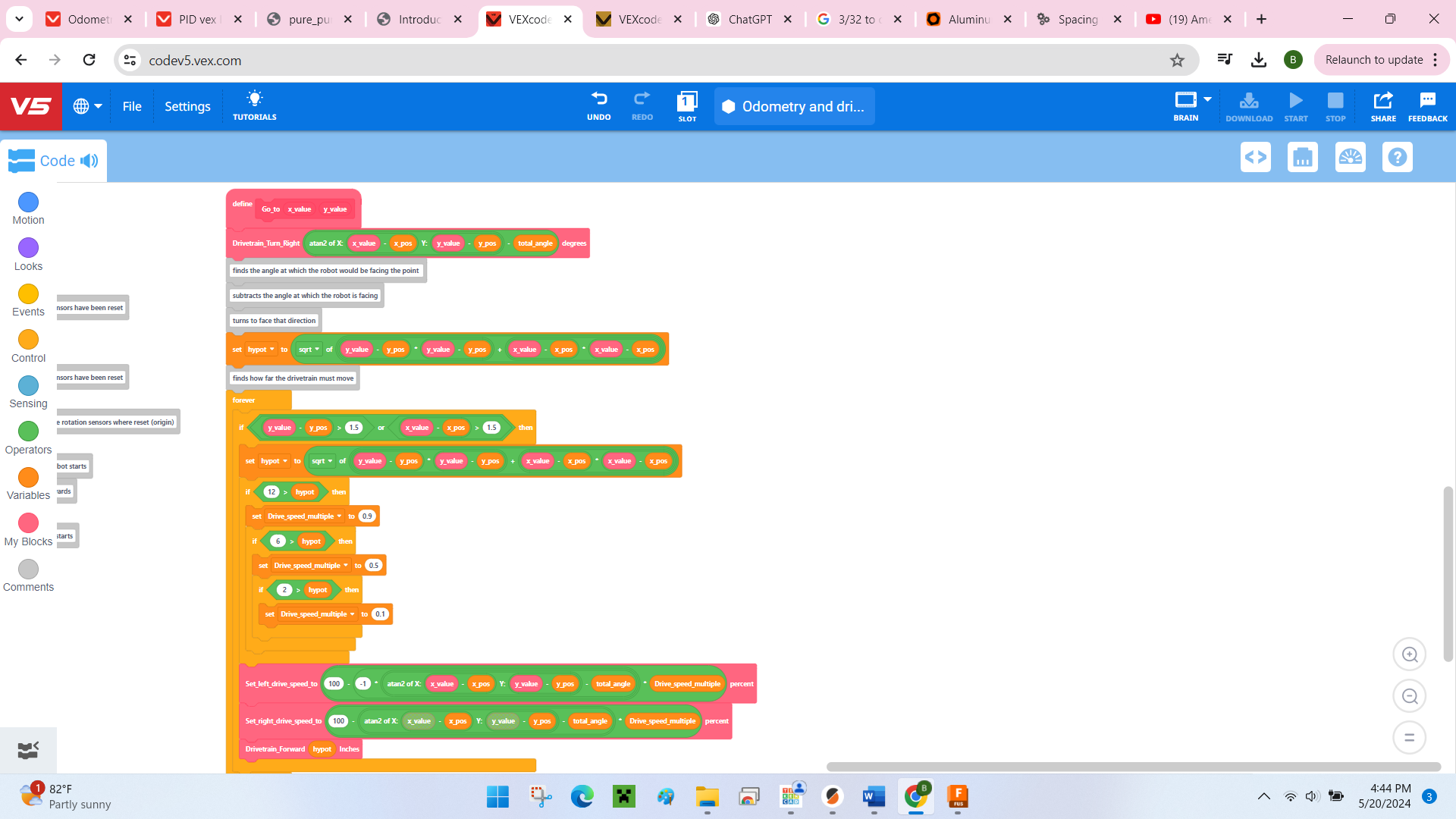 Pid Blocks Help Programming Support Vex Forum