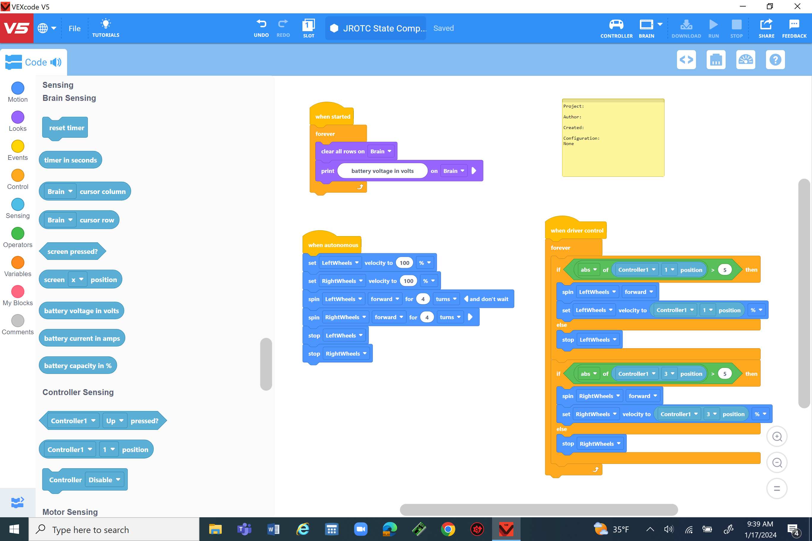 Learning how to block code - Page 2 - General Forum - VEX Forum