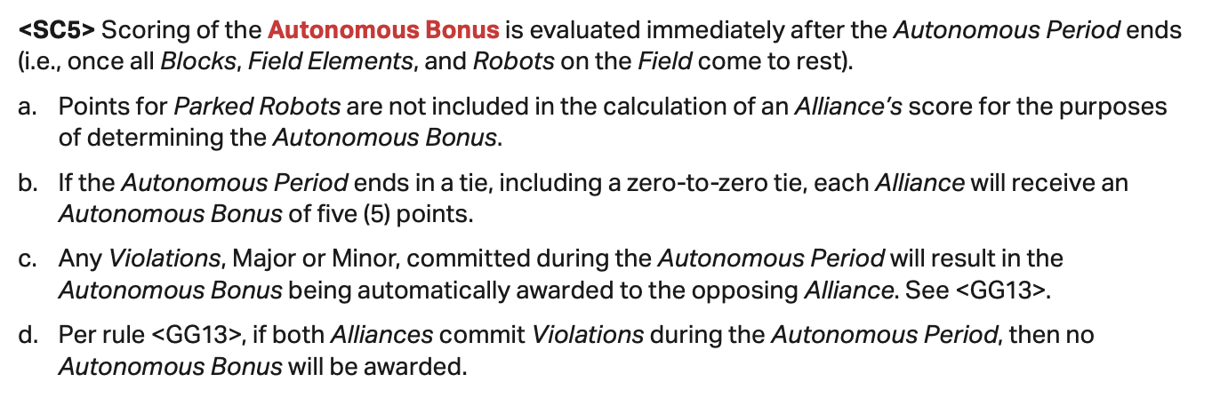 Autonomous bonus? - V5RC > Push Back (25/26) - VEX Forum