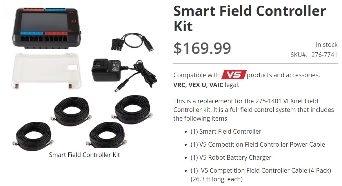 Quick questions about the "Smart Field Controller" - OFFICIAL Tech Support - VEX Forum