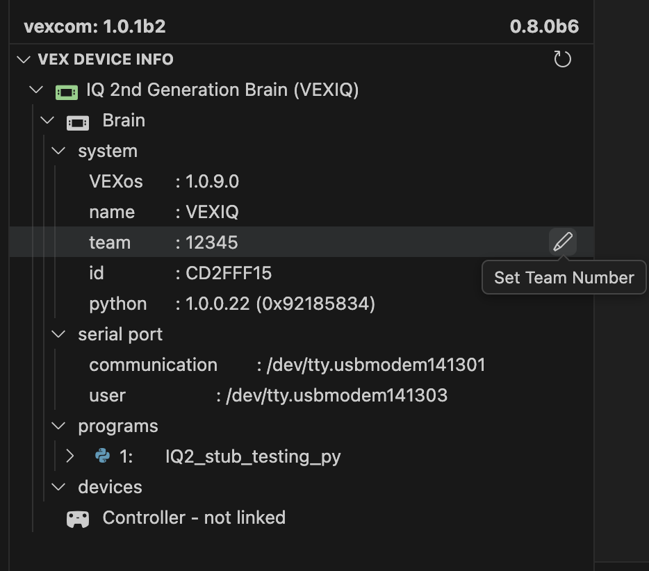 Changing IQ brain team number? - VEX IQ General Discussion - VEX Forum