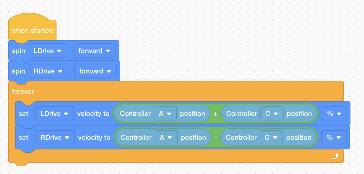 Programming controller - decreasing turn speed (3:1 gear ratio) - VEX ...