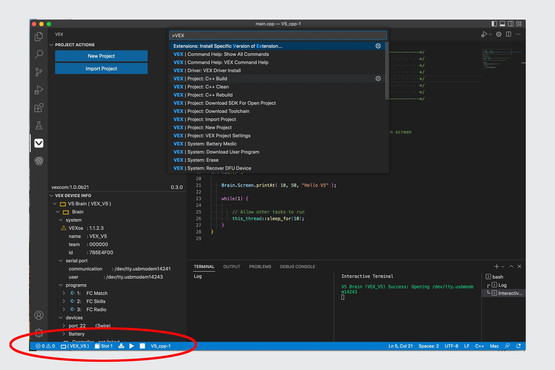 Trying to download code from vsCode Extension - VEXcode V5 Tech Support - VEX Forum