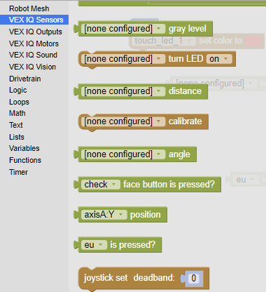 WHy can't I check if joystick buttons are pressed? - Robot Mesh Studio Support (IQ) - VEX Forum