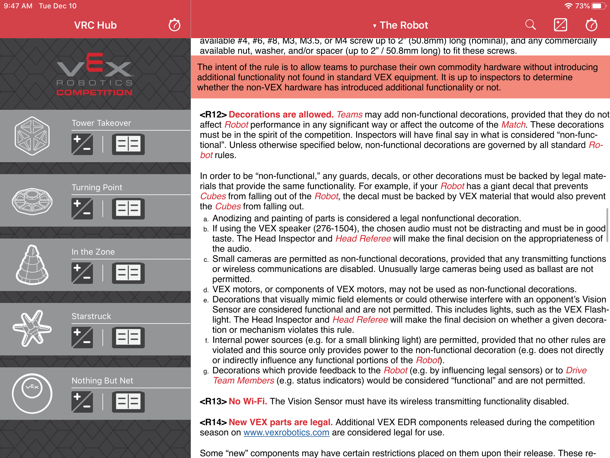 R12 Confusion with Inspection - VRC > Tower Takeover (19/20) - VEX Forum