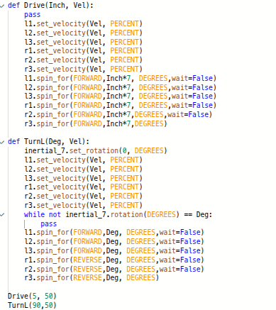 Robot won't turn, whats wrong with my code - Programming Support - VEX Forum