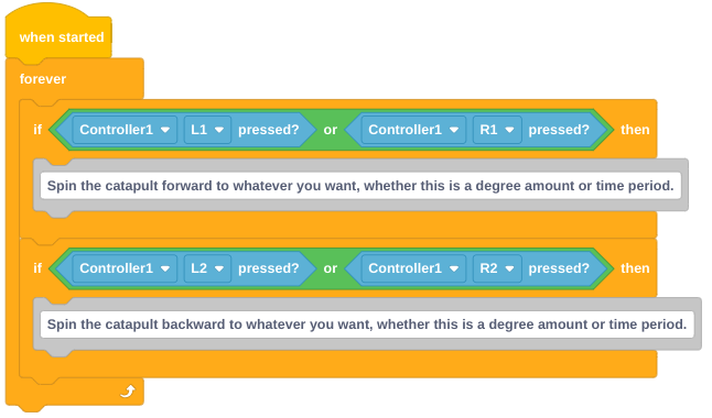 Configuring a controller and assigning motor group to multiple buttons ...