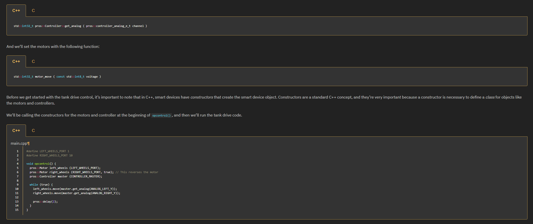 Trying to learn PROS and C++ - Technical Discussion - VEX Forum