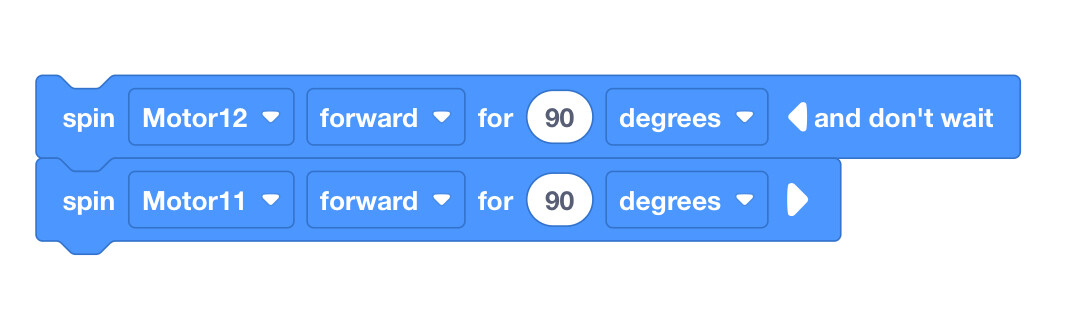 Spinning two motors at once - VEXcode IQ Technical Support - VEX Forum