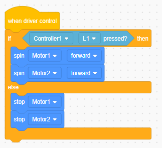 2 Motors 1 Button - VEXcode V5 Tech Support - VEX Forum