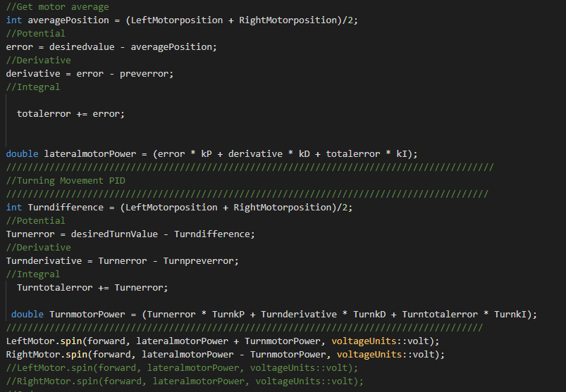 PID Only One Side Turning - VEXcode Pro V5 Text Tech Support - VEX Forum