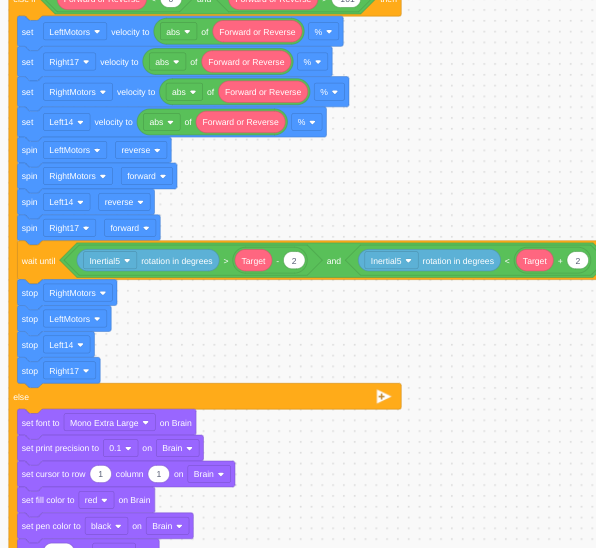 Why is our robot turning left and right continuously during auton using the inertial sensor ...