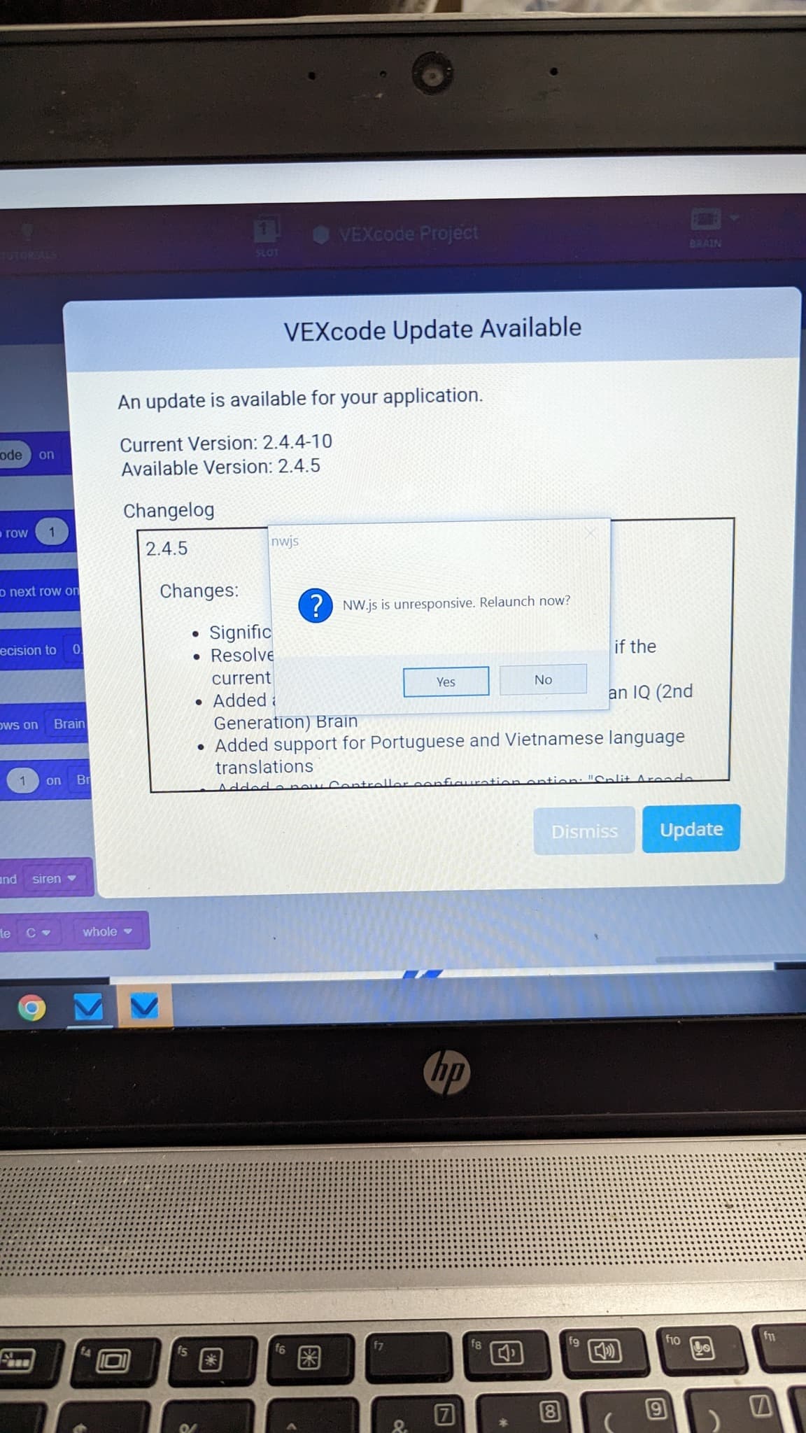 Vexcode IQ update - endless update loop - VEXcode IQ Technical Support ... Vexcode IQ update - endless update loop - VEXcode IQ Technical Support ...