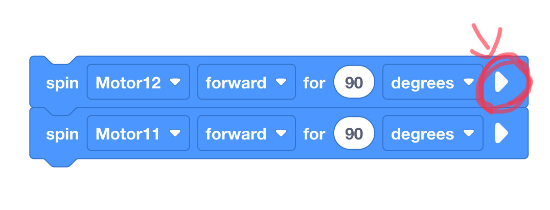 Spinning two motors at once - VEXcode IQ Technical Support - VEX Forum