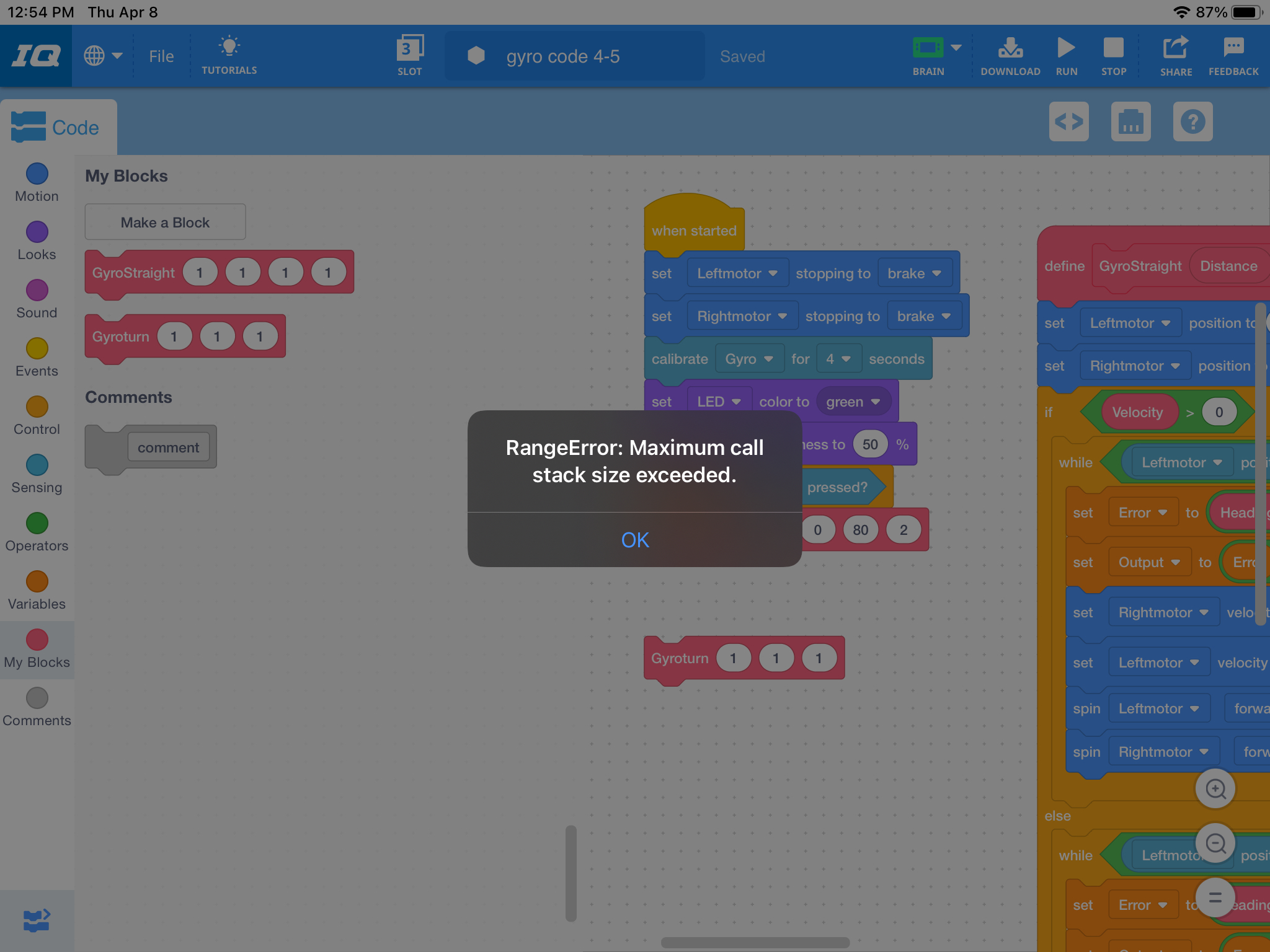 Caution Tape Coding Lessons - Page 2 - VEX IQ Robotics Competition ...